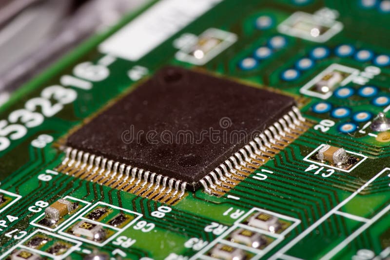 Board with microchip stock image. Image of electrical - 3245769