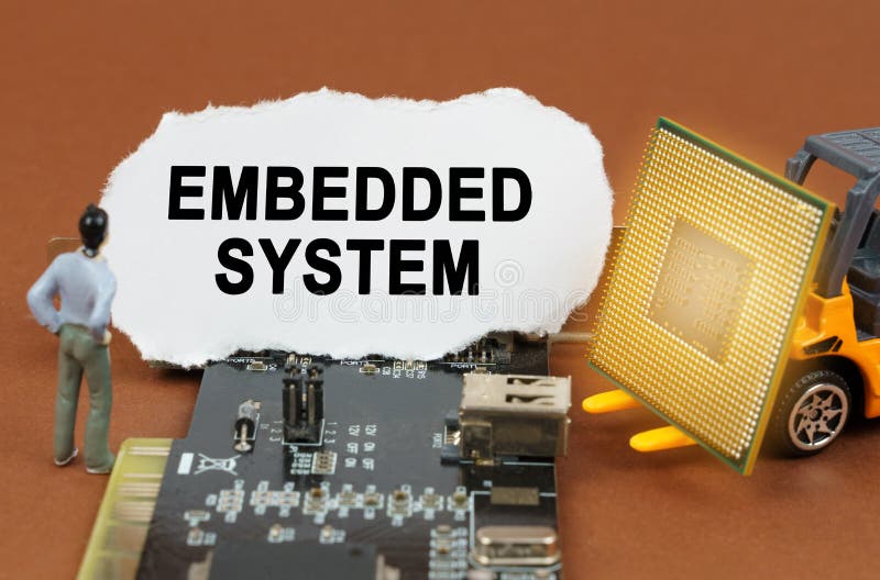 On the Board with Microcircuits Lies a Paper Plate with the Inscription ...