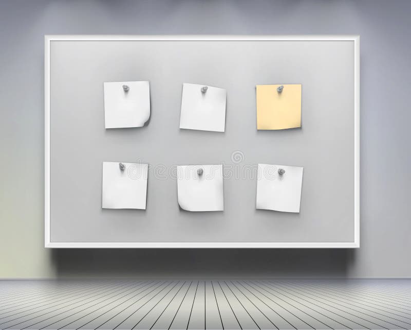 Board with Note Papers. Vector Illustration. Stock Vector ...