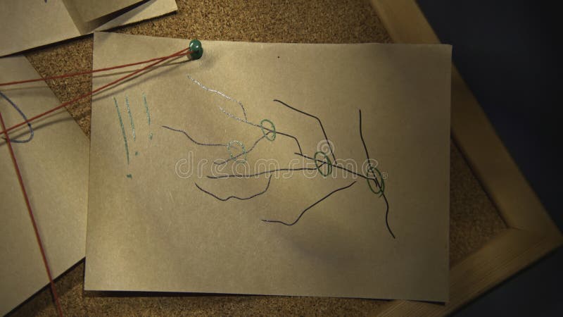 Board with Notes and Threads. Stock Footage. Rebus on Notes with Red ...