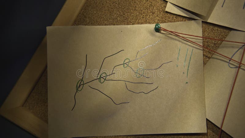 Board with Notes and Threads. Stock Footage. Rebus on Notes with Red ...