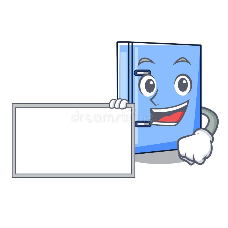With Board Office Binder with on Metal Cartoon Stock Vector ...