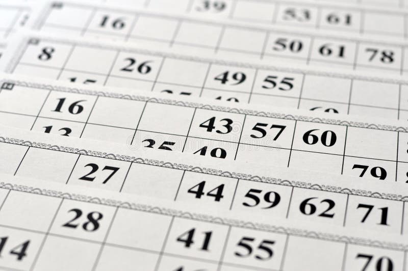 Board Old Lotto Game with Wooden Elements. Bingo Cards Stock Image ...