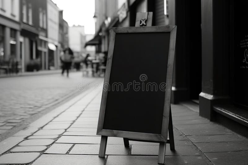 Board Outside of Coffee Bar, Mock Up Style. AI Generated Stock ...