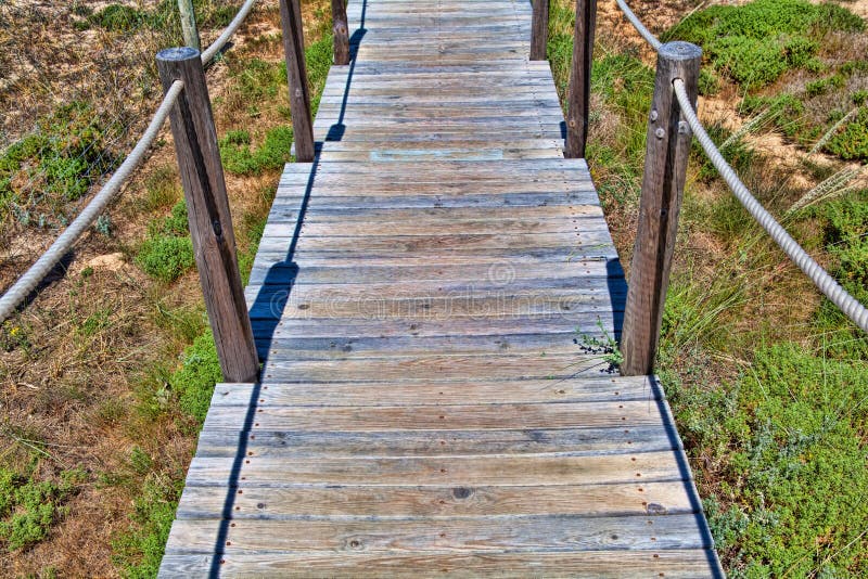 Board Path Way To the Sandy Beach Stock Image - Image of scenic ...