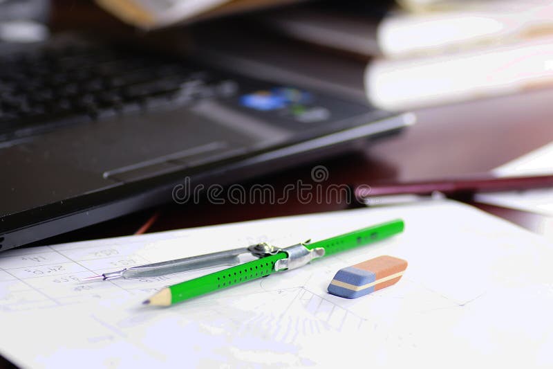 Board pencil divider stock image. Image of industry, document - 90020591
