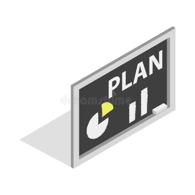Board with Plan Isometric Icon Stock Vector - Illustration of concept ...