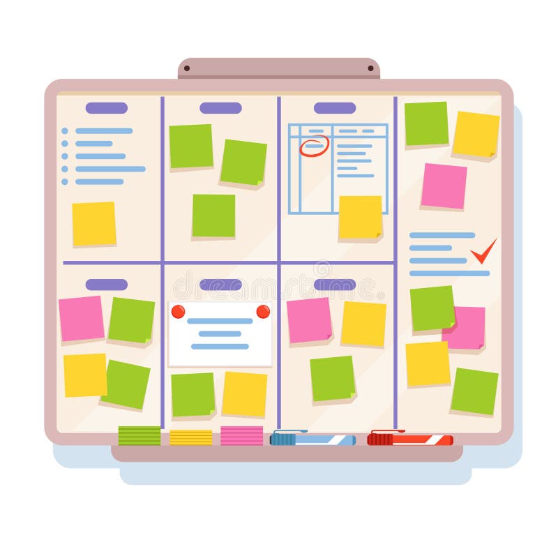Board for Planning with Different Tasks, Written on Colored Papers ...