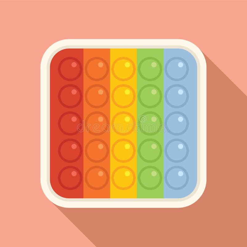Board Pop it Toy Icon Flat Vector. Sensory Game Stock Illustration ...