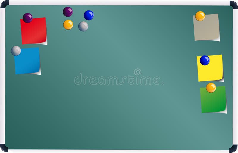 Board with post it stock vector. Illustration of attach - 15521005