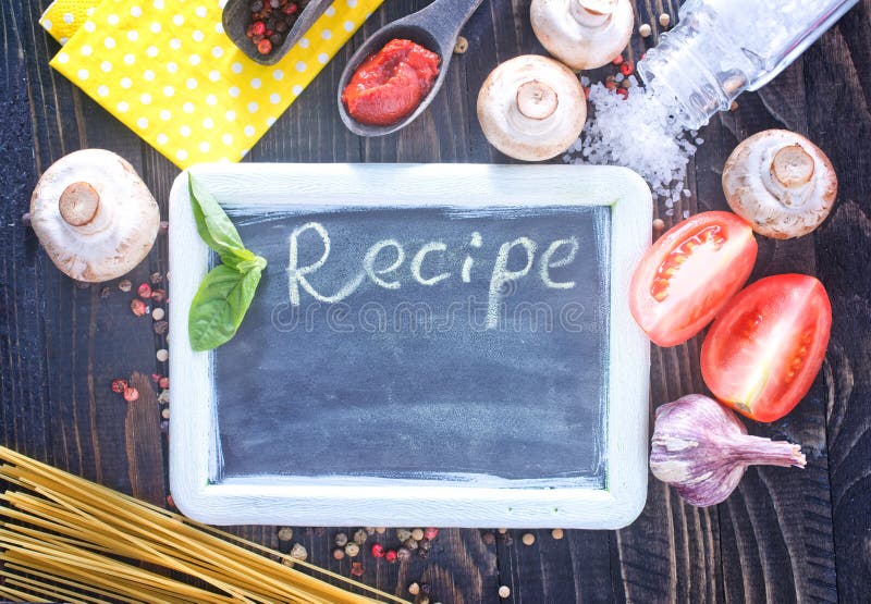 Board for recipe stock image. Image of macro, overhead - 47301897