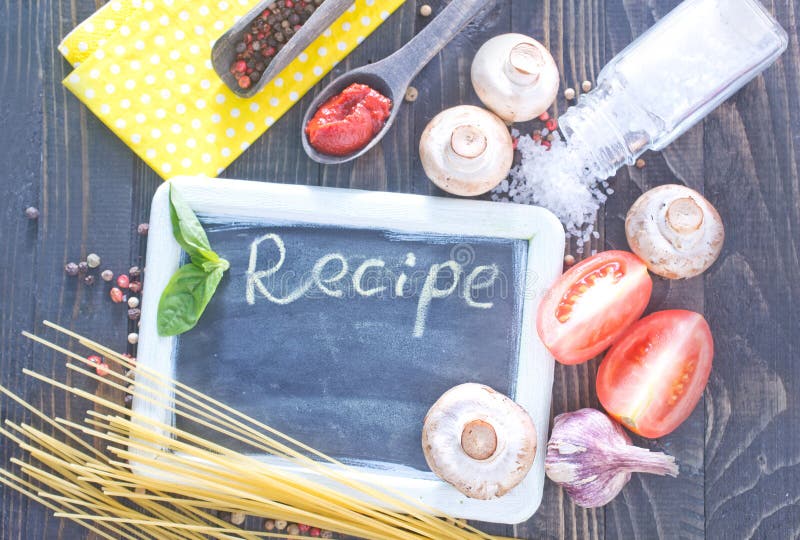 Board for recipe stock photo. Image of ingredients, boards - 47301904