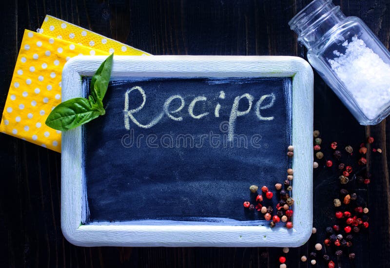 Board for recipe stock image. Image of gourmet, garlic - 55499583