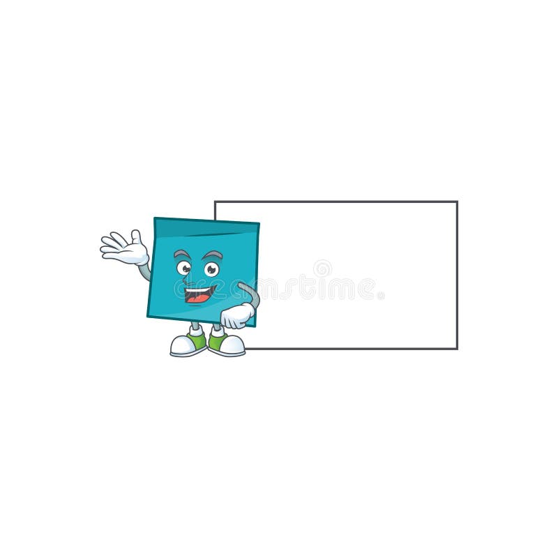 With Board Rectangle Sticker Paper Cartoon for Work. Stock Vector ...