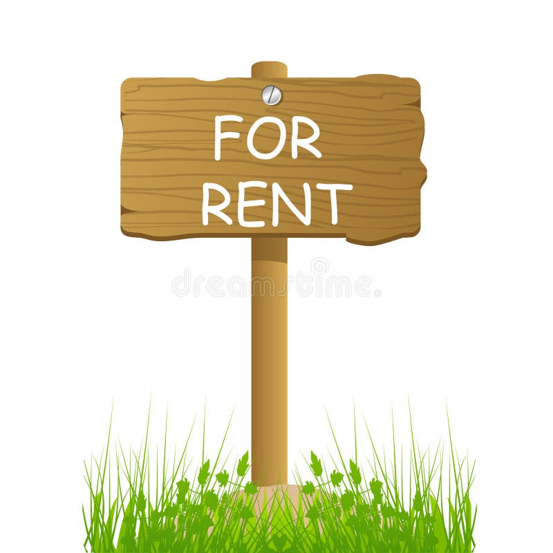 Info Sign house for rent stock illustration. Illustration of deal - 1494796
