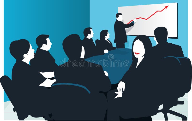 Board room stock vector. Illustration of leadership, drawing - 16198826