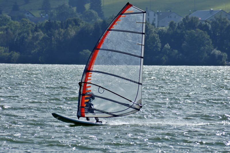 Board sailer stock photo. Image of action, open, lake - 4132600
