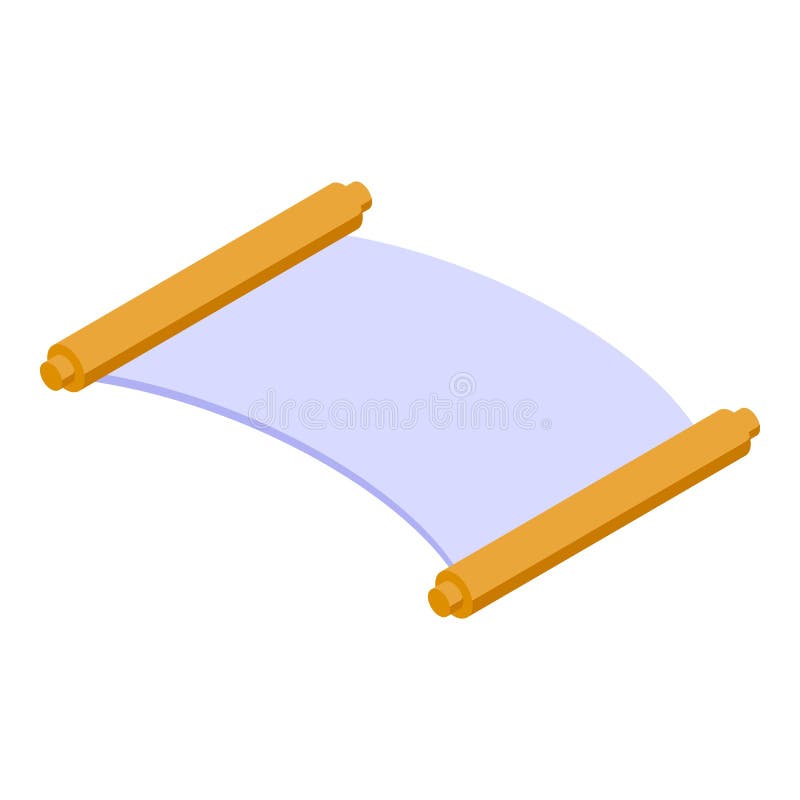 Board Scroll Icon Isometric Vector. Chinese Roll Stock Vector ...