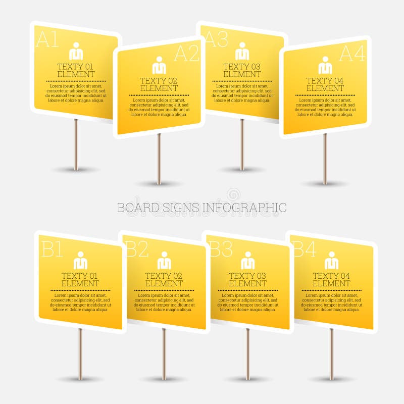 Board Sign Infographic stock vector. Illustration of info - 44449426