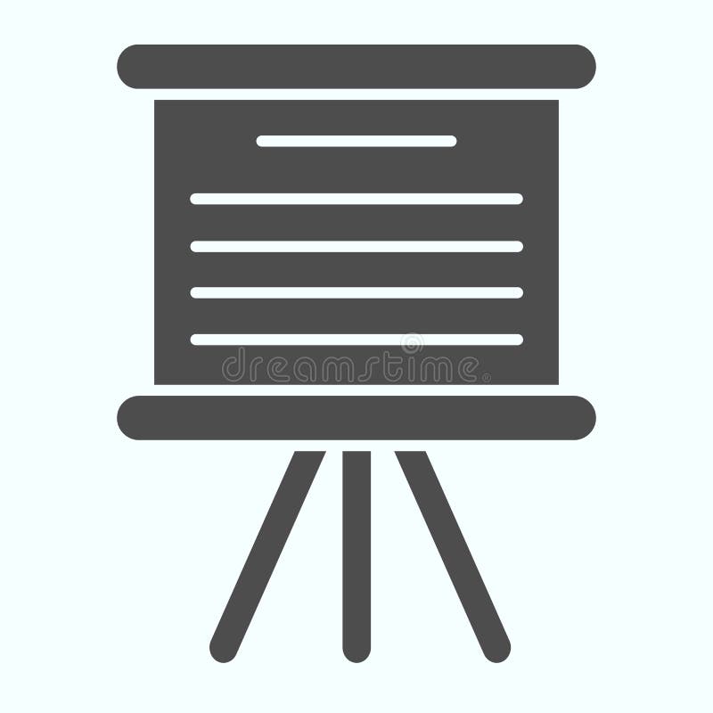 Board Solid Icon. Board To Write Information Vector Illustration ...