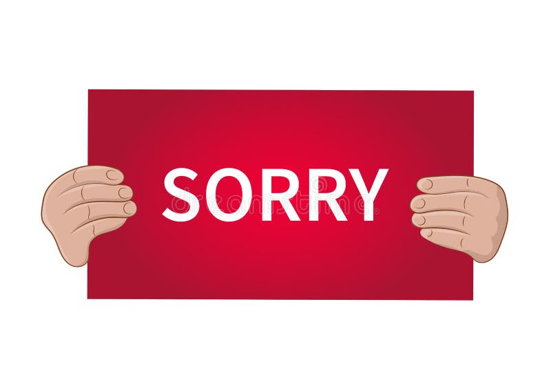 Vector sorry symbol stock vector. Illustration of banner - 54599353