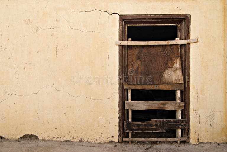 Boarded Up Old Door stock photo. Image of background - 14525308