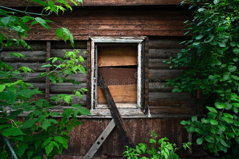 Boarded Up Window in the Old House Stock Photo - Image of light, decay ...