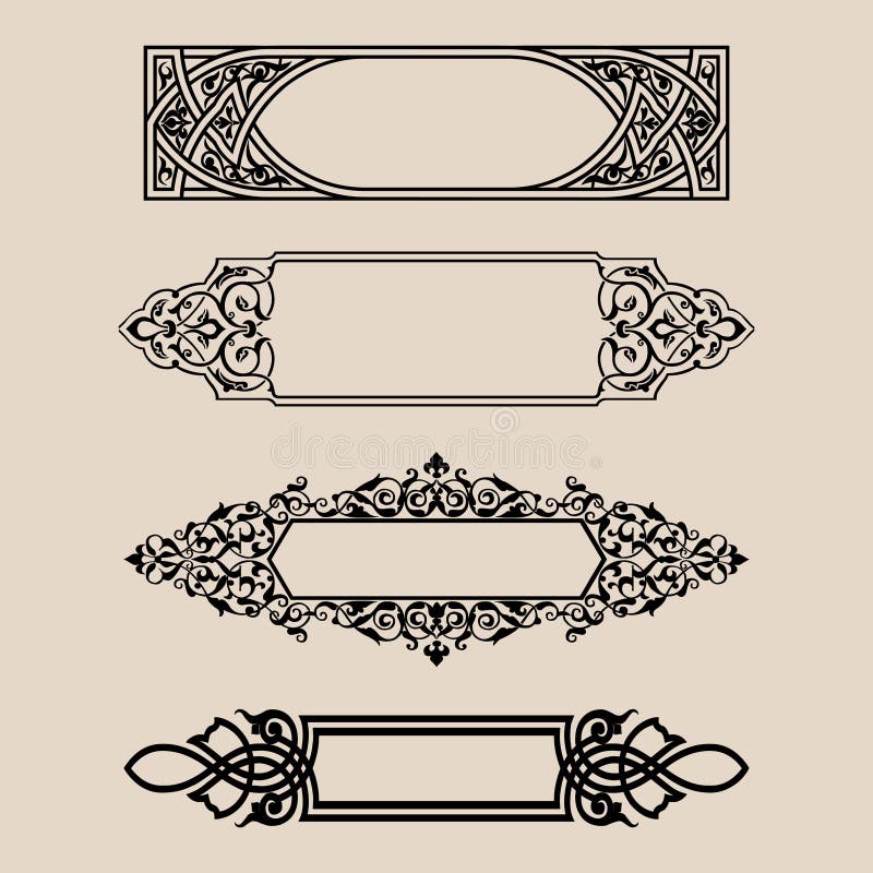 Boarder Pattern Design - Floral Boarder Design - Vintage Frames Stock ...