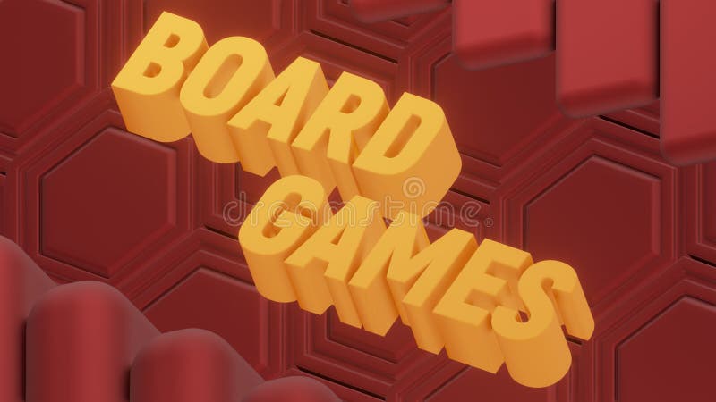 Boardgames Hex Poster 3d Illustration Stock Illustration - Illustration ...