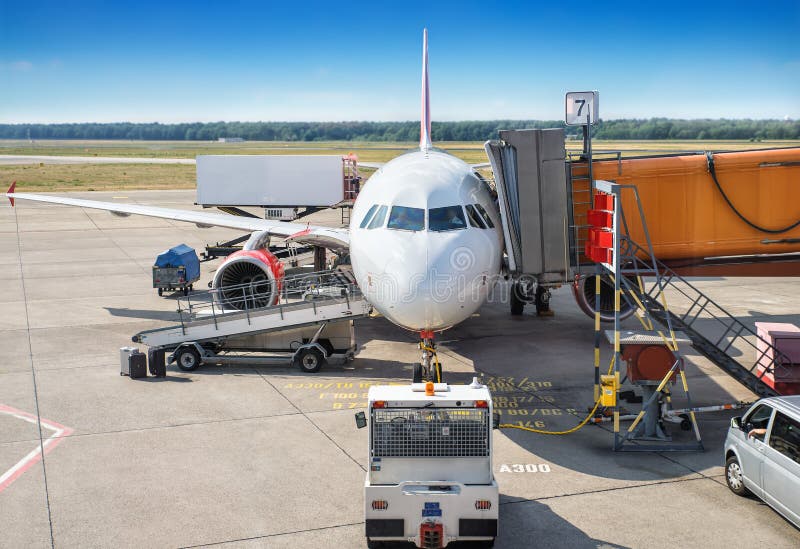Boarding stock photo. Image of airplane, loading, tegel - 75134382