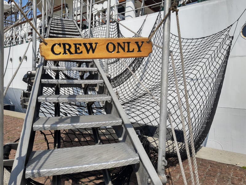 Boarding only for crew stock image. Image of seaman - 182344245
