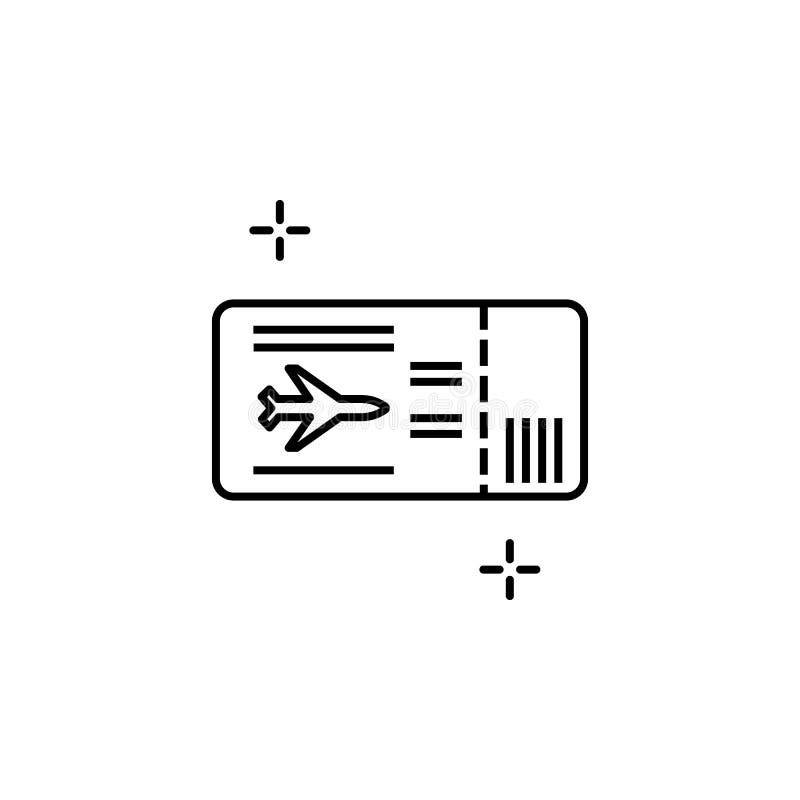 Boarding Pass, Airport Icon. Element of Airport Line Color Icon Stock ...