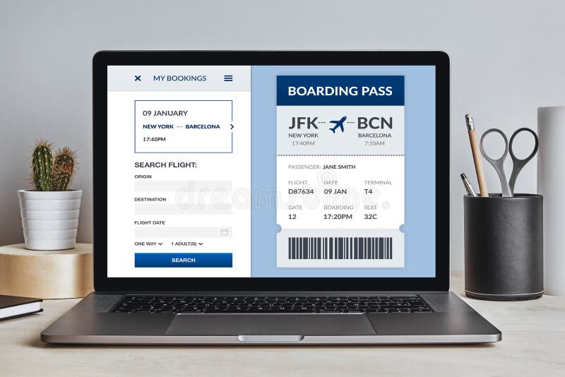 KLM boarding pass editorial image. Image of screen, selfservice - 141943985