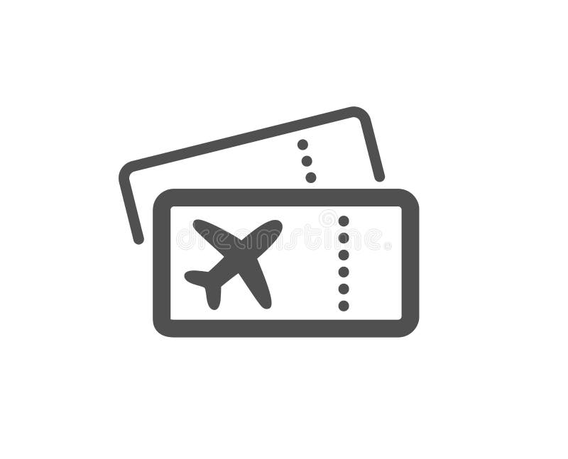 Boarding Pass Icon. Airplane Tickets Sign. Vector Stock Vector ...