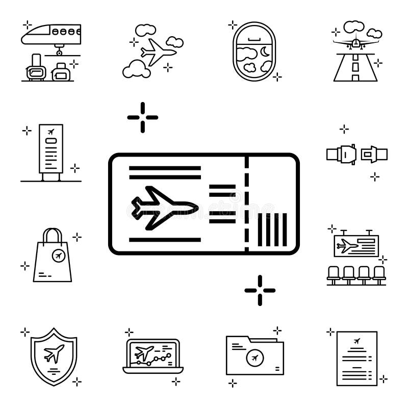 Boarding Pass Icon. Airport Icons Universal Set for Web and Mobile ...