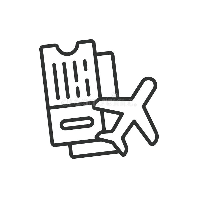 Editable Line Airline Ticket Stock Illustrations – 178 Editable Line ...