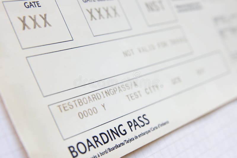 Boarding pass. stock photo. Image of check, paper, document - 54053230
