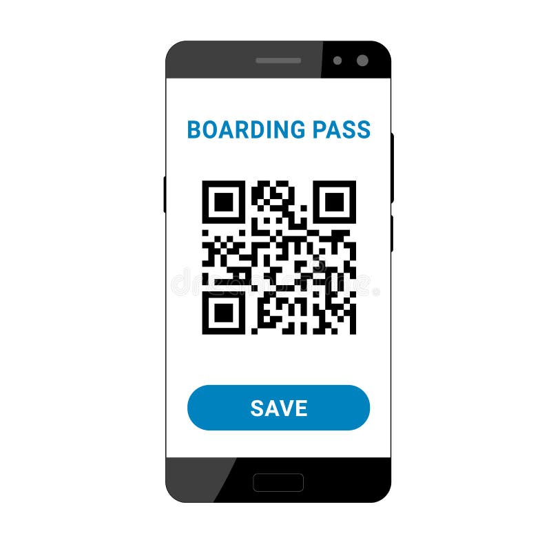 Boarding Pass on Smartphone Stock Vector - Illustration of isolated ...