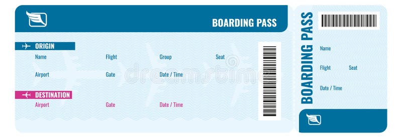 Boarding Pass Template Stock Illustrations – 5,859 Boarding Pass ...