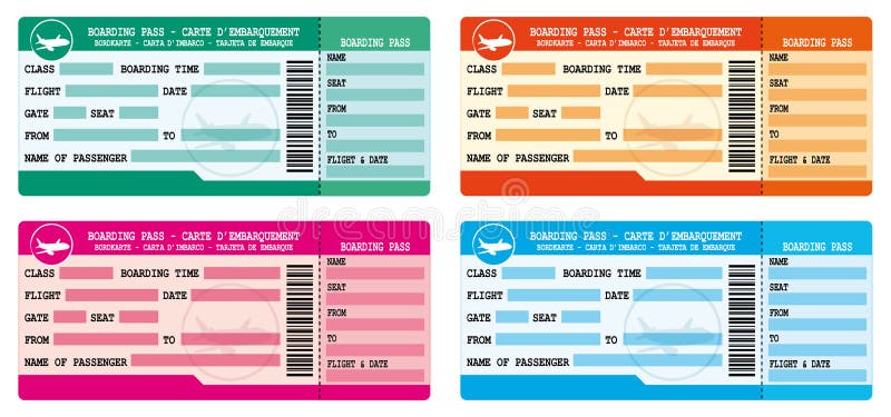 Sea Cruise Ship Boarding Pass or Ticket Template Stock Vector ...