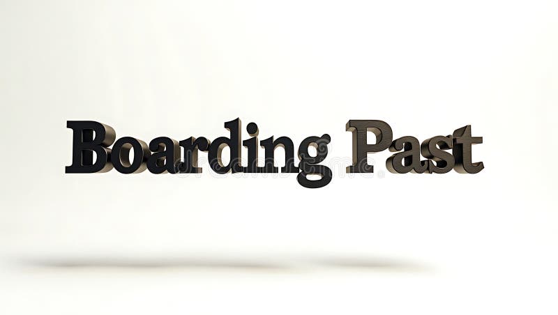 Boarding Past Letters Floating Against a Light Background during a ...