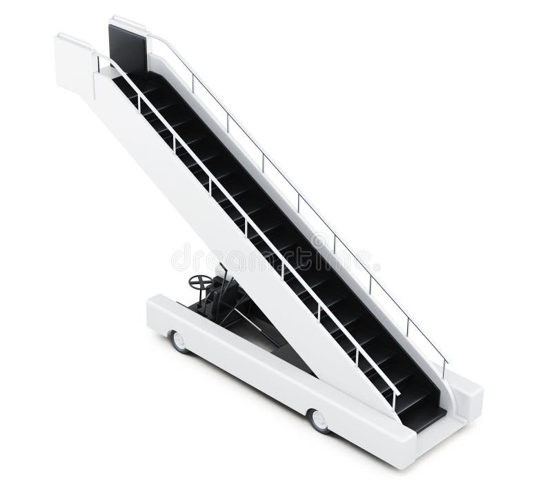 Movable Ramp Side View Isolated on White Background. 3d Rendering Stock ...