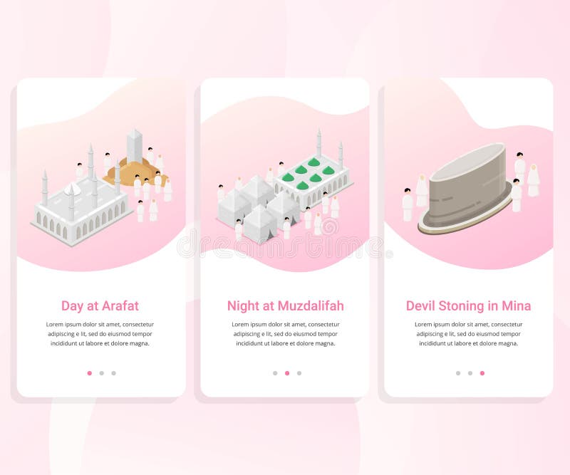 On Boarding Screens User Interface Kit for Hajj Guide Step by Step ...