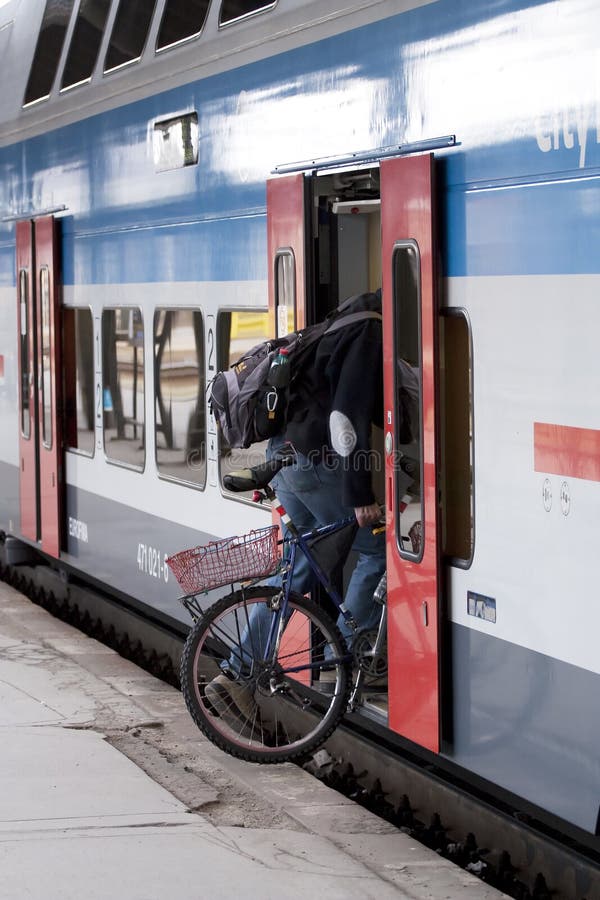 Boarding a train stock image. Image of platform, station - 13513817