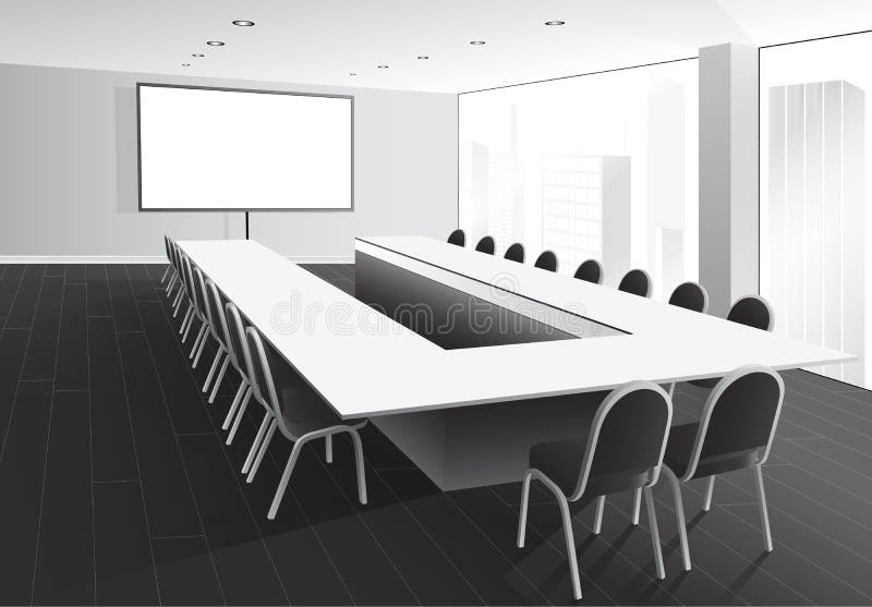 Office meeting room stock illustration. Illustration of boardroom ...