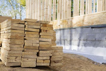 Boards on Construction Site Stock Image - Image of construction, wood ...