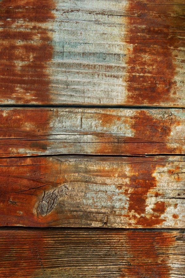 Boards with Rust from the Barrel Background Stock Image - Image of ...