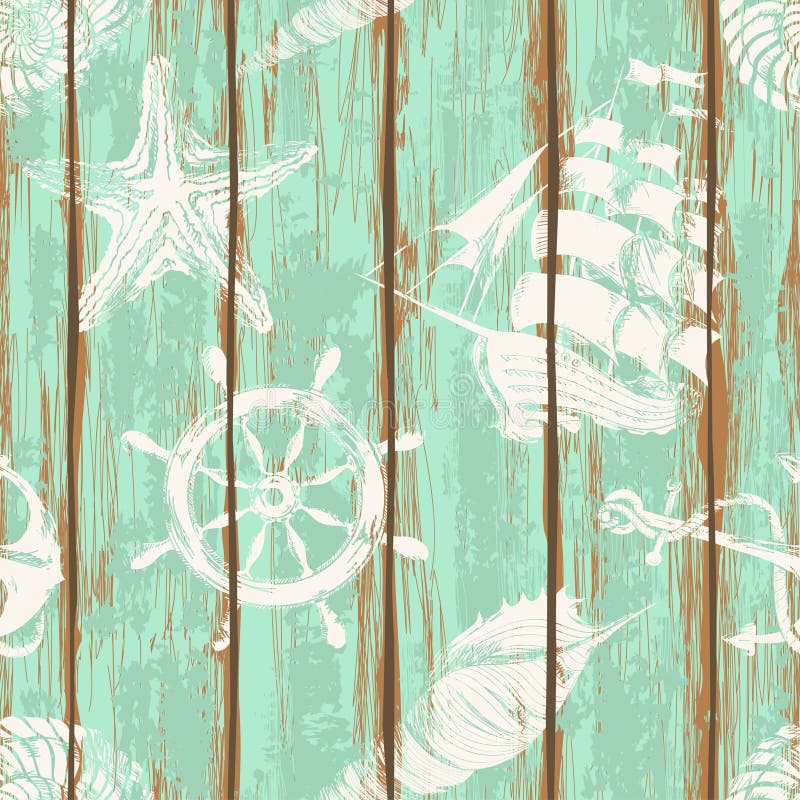 Boards of Ship Deck Seamless Pattern Stock Vector - Illustration of ...