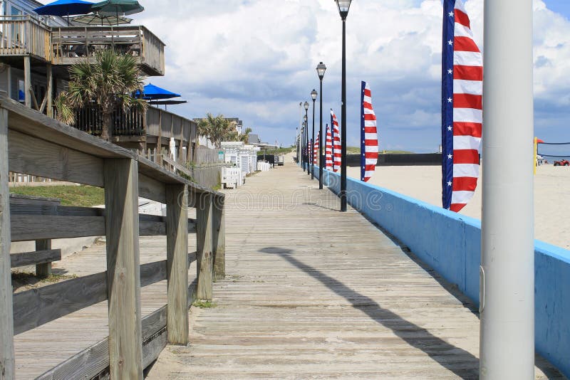 Boardwalk Atlantic Beach stock photo. Image of beach - 75715462