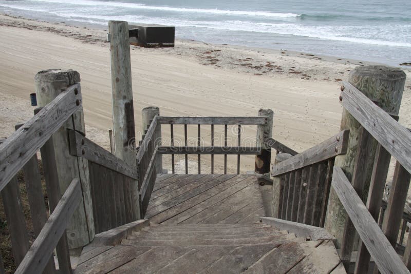 Boardwalk Steps to Beach stock photo. Image of wood, tide - 34368854